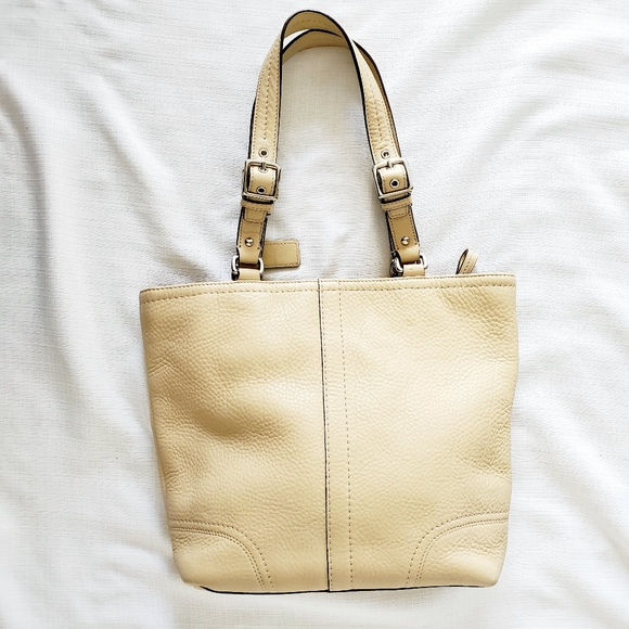Coach | Bags | Coach Hamilton Tote Pebble Leather Light Tan | Poshmark